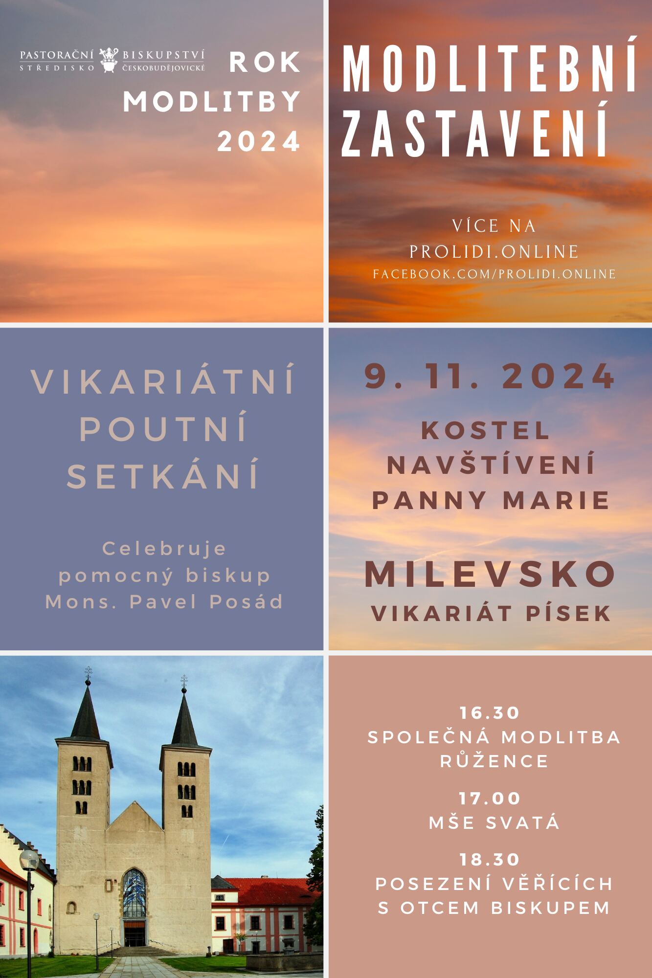 Modlitební zastavení - Milevsko - Pastorační středisko, Biskupství českobudějovické